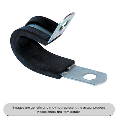 Zinc Plated Mild Steel P-Clips EPDM Rubber Lined 32MM Pack Qty 25
