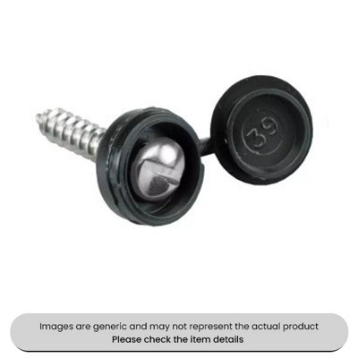 Zinc Plated No. Plate Fixings Black Security Flip Top Screws 8X3/4 ...
