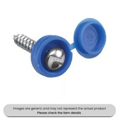 Zinc Plated No. Plate Fixings Blue Security Flip Top Screws 8X3/4" Pack ...