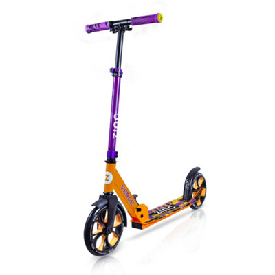 Zinc Verge Commuter Scooter - Orange & Purple, 200mm Big Wheel Kick ...