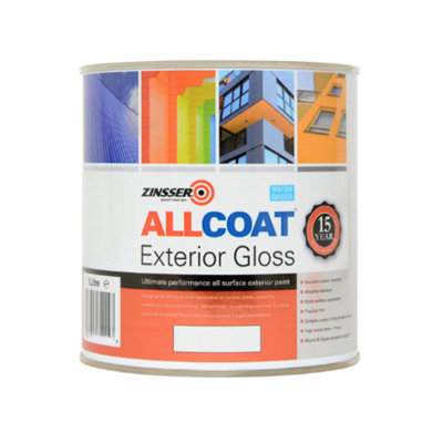 Zinsser Allcoat Exterior Gloss Water Based Mixed Colour Ral 1006 1L | DIY at B&Q
