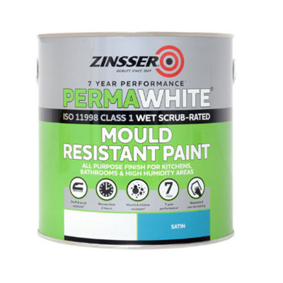Zinsser Permawhite Interior Satin Mixed Colour Ral 6005 2.5L at B&Q