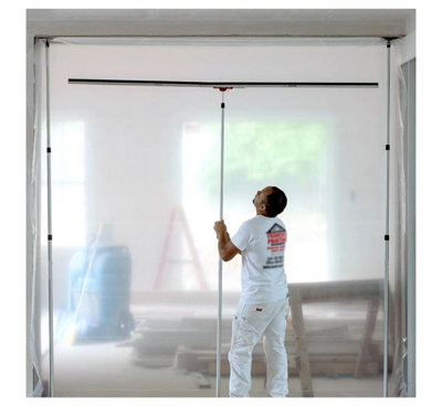 Zipwall Foam Rail Span Ceiling Floor Wall Adjustable Tapeless Seal Dust ...
