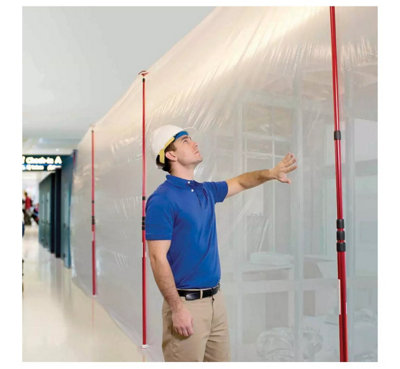 ZipWall KT20 Spring-Loaded Dust Barrier Guard Protection Telescopic ...