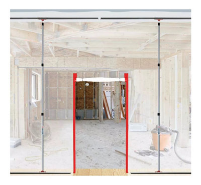 ZipWall Spring Loaded Dust Barrier Guard Protection Telescopic Poles 12 ...