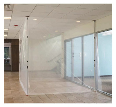 ZipWall Spring Loaded Dust Barrier Guard Protection Telescopic Poles 12 ...