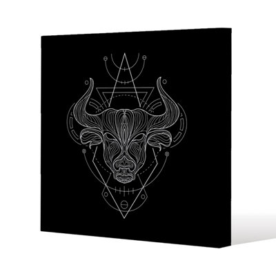 Zodiac taurus geometric (canvas) / 77 x 77 x 4cm