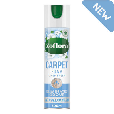 Zoflora Carpet Fresh & Care Foam Carpet Cleaner Linen Fresh at B&Q