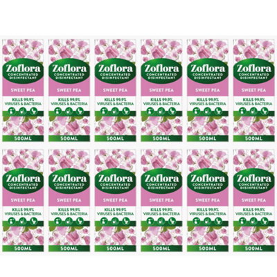Zoflora Concentrated Antibacterial Multi-surface Cleaner Sweet Pea ...