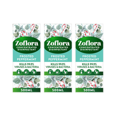 Zoflora Concentrated Disinfectant Frosted Peppermint 500ml (Pack Of 3 ...