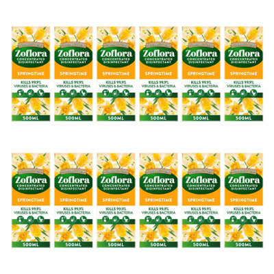 Zoflora Multi-Purpose Concentrated - Springtime, 500ml (Pack of 12 ...