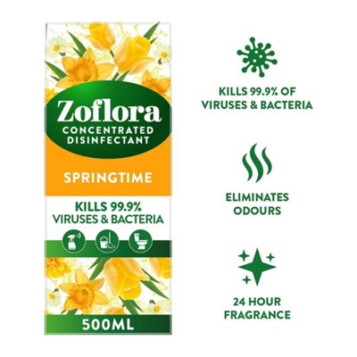 Zoflora Multi-Purpose Concentrated - Springtime, 500ml (Pack of 12)