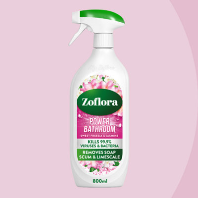 Zoflora Power Bathroom Cleaner Sweet Freesia & Jasmine 800ml at B&Q
