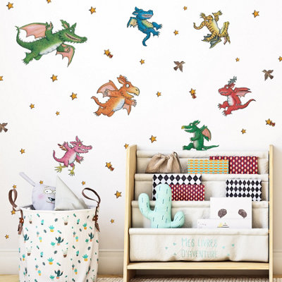 Zog and Dragons Wall Sticker Pack Children's Bedroom Nursery Playroom ...