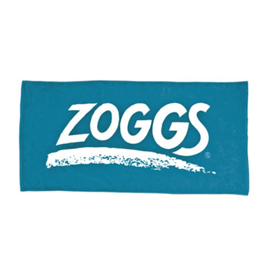 Zoggs Logo Swimming Towel Blue/White (One Size) | DIY at B&Q