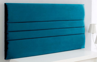 Zona Plush Velvet 4ft Small Double 20" Headboard - Mallard