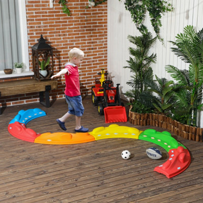 ZONEKIZ Kids Balance Beam, 6 Pieces Stepping Stones, for Obstacle Course