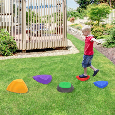 ZONEKIZ Stepping Stones Kids Balance River Stones, 5 PCs for Obstacle ...