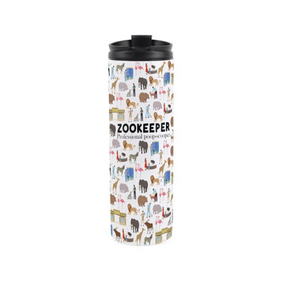 Zookeeper Travel Mug - Novelty Zoo Worker Animal Gift - Stainless Steel ...