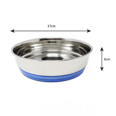 Zoon Silver & Blue Dog Chow Bowl
