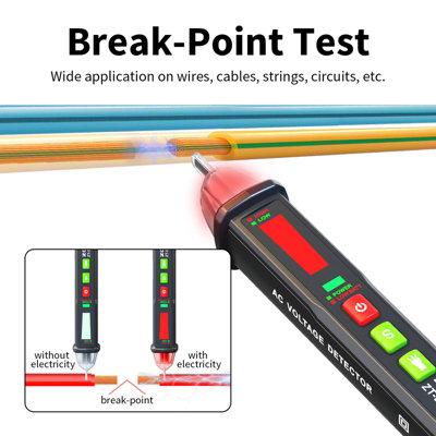 ZOYI AC Voltage Tester Pen, 12V-48V/1000V Dual Range Non-Contact ...
