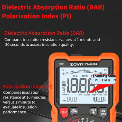 ZOYI ZT-1000R Megohmmeter Multimeter Insulation Resistance Tester ...