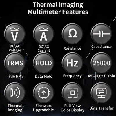 ZOYI ZT-R01 Thermal Camera Multimeter 25000C, True RMS Auto Ranging ...