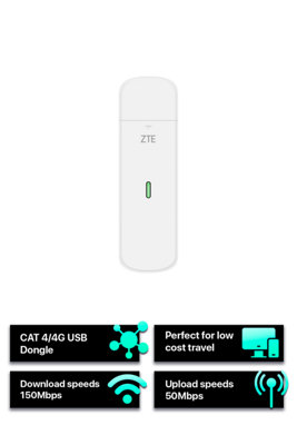 ZTE MF833N CAT 4/4G UNLOCKED LOW COST TRAVEL USB DONGLE