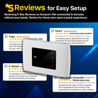 ZTE MF920, Unlocked 4G+ Portable Low-Cost Travel Wi-Fi Router