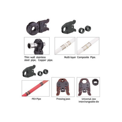 Zupper LxT Press PZ1550 18v Battery Powered Press Tool 15-54 Jaws + Kit