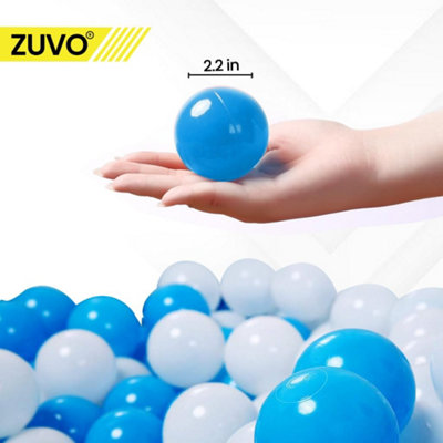 ZUVO BLUE BALL PIT BALLS 100 PACK FOR CHILDRENS - COLORFUL PLASTIC ...