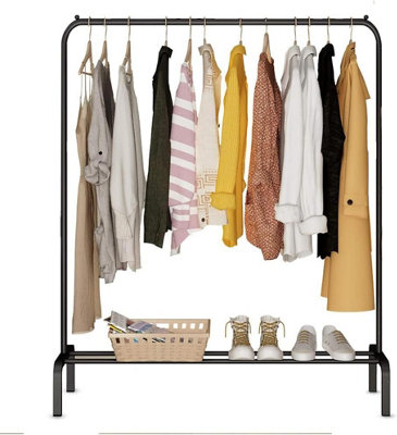 ZUVO HEAVY-DUTY CLOTHES RAIL 146 X 110 X 40 CM WITH BOTTOM STORAGE FOR ...