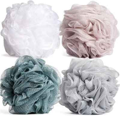 Zuvo Loofah Bath Sponge Pack of 8 Eco Friendly Soft Durable Shower Puffs