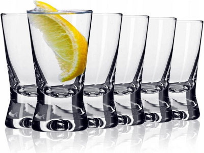 Zuvo Shot Glasses Set of 6 - Shot Glasses for Vodka Jin, Tequila Shots ...