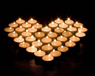 Zuvo Tea Light Candles 100 Pack 8 Hour Burn Unscented White 3.8cm x 2 ...